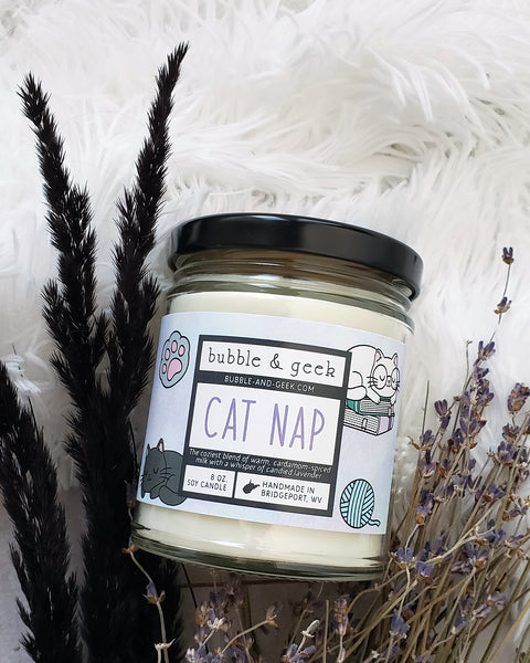 Cat Nap Scented Soy Candle – Bubble and Geek
